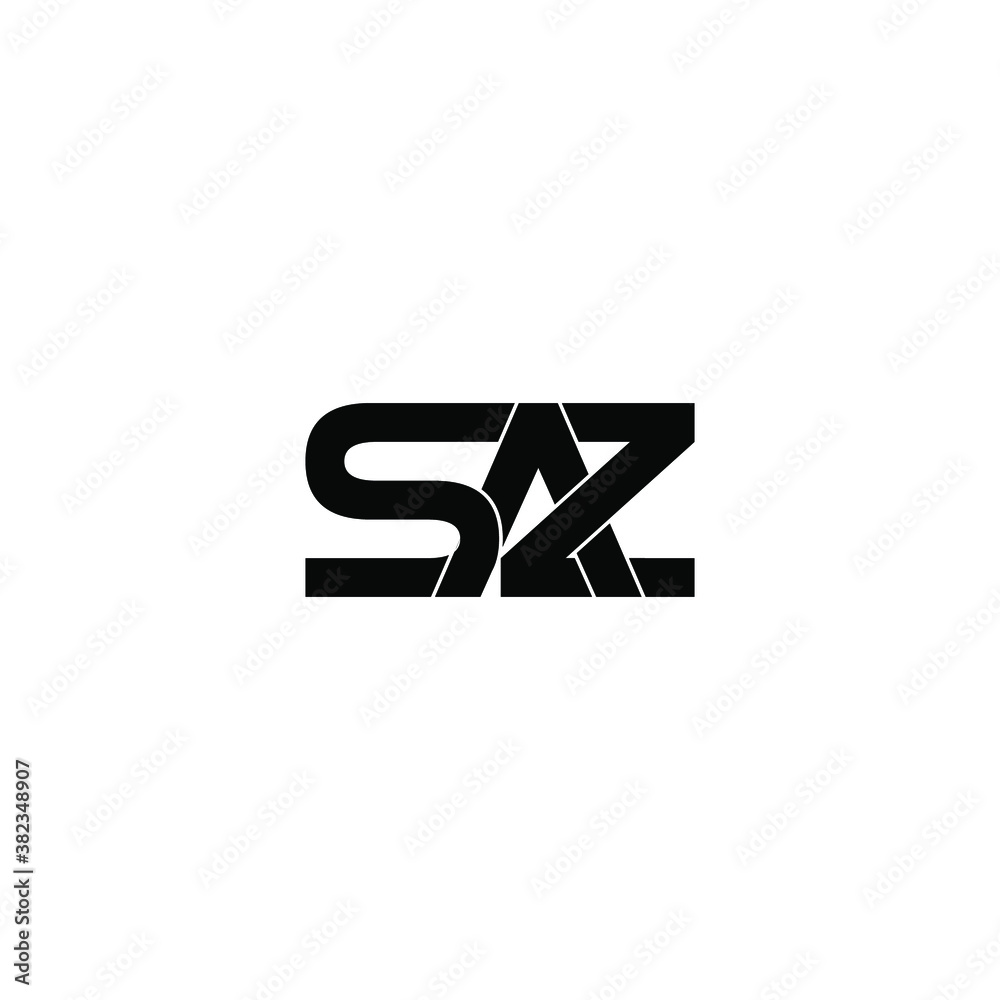saz letter original monogram logo design Stock Vector | Adobe Stock