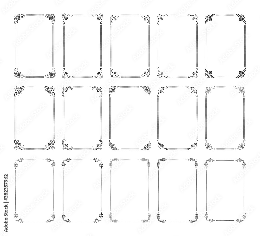 Rectangle ornate frames for wedding and card design. Vector isolated ...