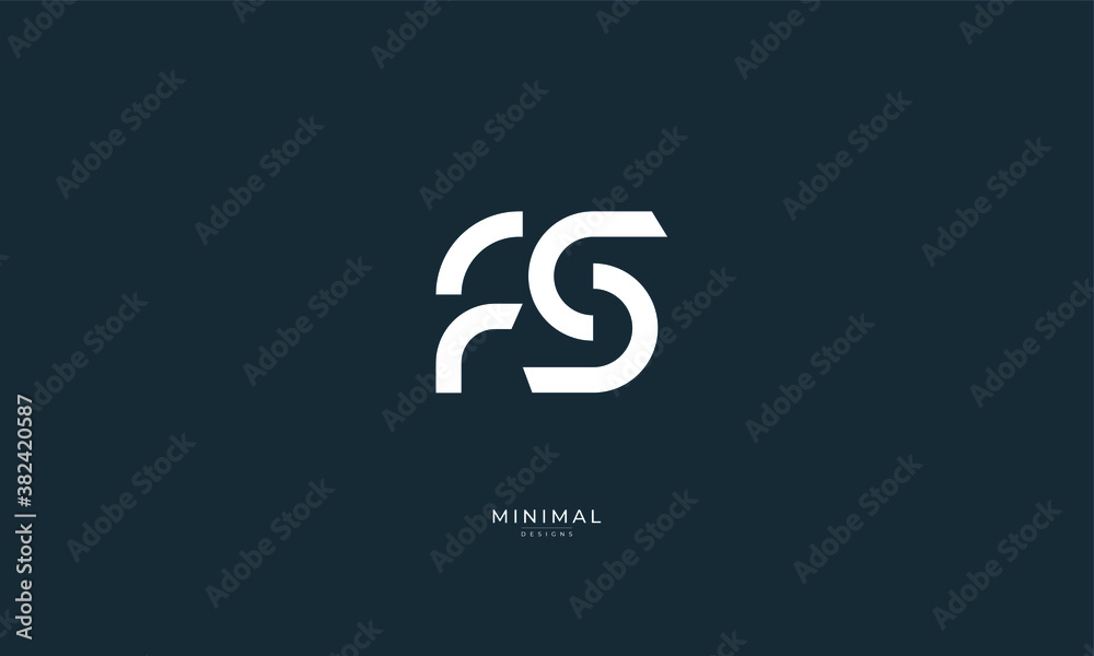 Alphabet letter icon logo FS Stock Vector | Adobe Stock