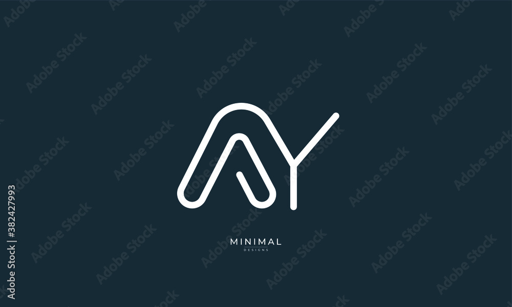 alphabet letter icon logo AY Stock Vector | Adobe Stock