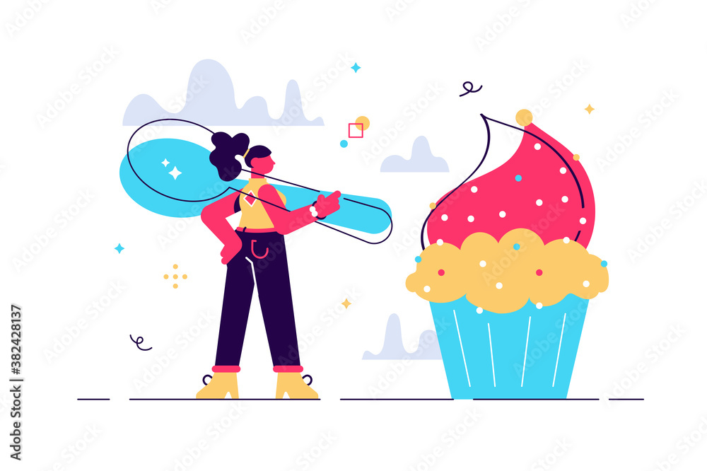 Cartoon vector illustration Sweet-tooth Stock Vector | Adobe Stock