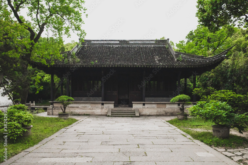 Traditional Chinese pavilion in Lanting (Orchid Pavilion) scenic area ...
