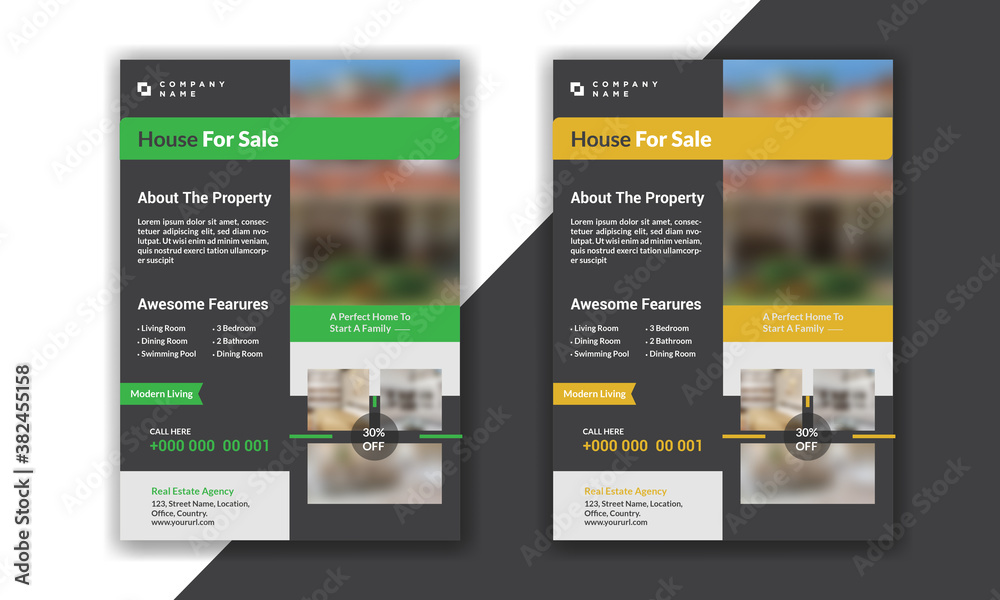 Real estate Flyer design, brochure design layout template in A4 size ...