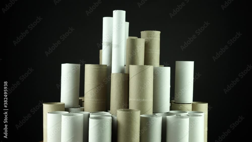 Empty toilet paper rolls. Apocalypse or apocalyptic scene of the modern ...