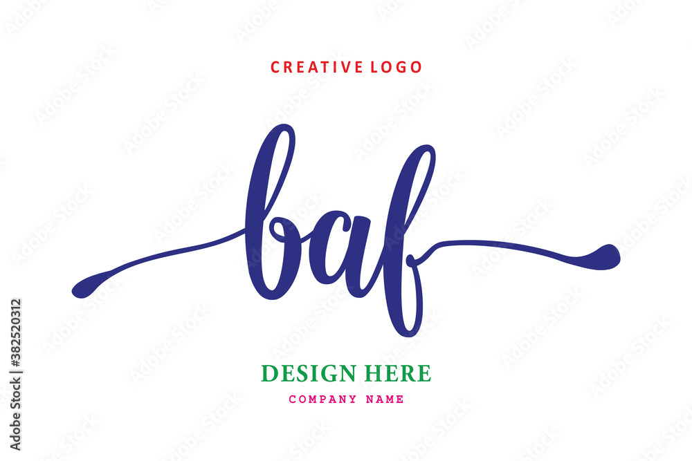 The simple BAF arrangement logo is easy to understand and authoritative ...