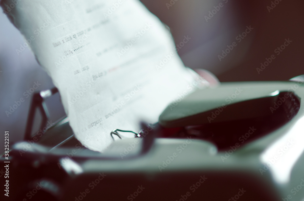 Paper in vintage retro typewriter Stock Photo | Adobe Stock