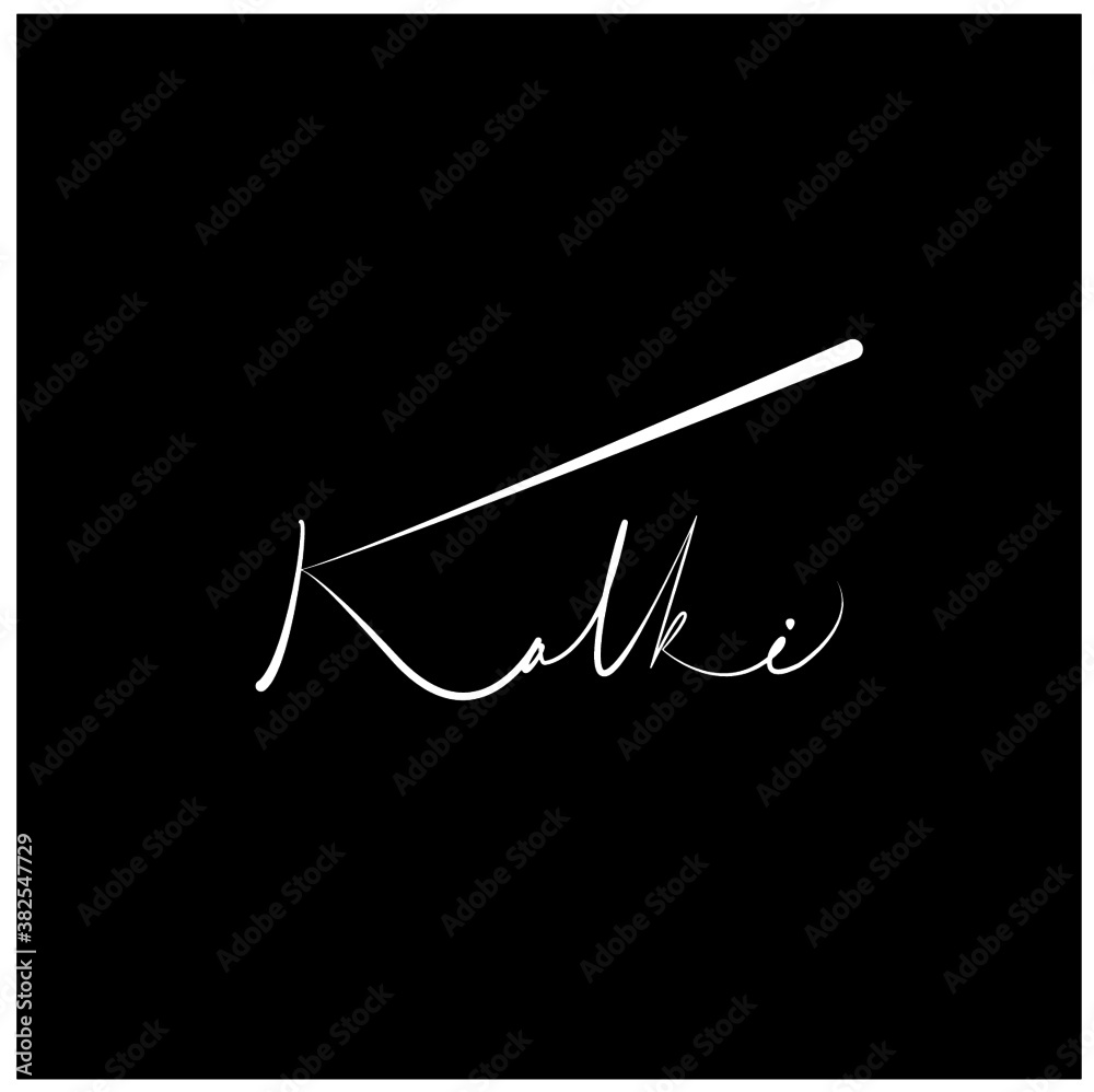 Kalki Written in English Calligraphy. Kalki is the name of girls. Stock ...