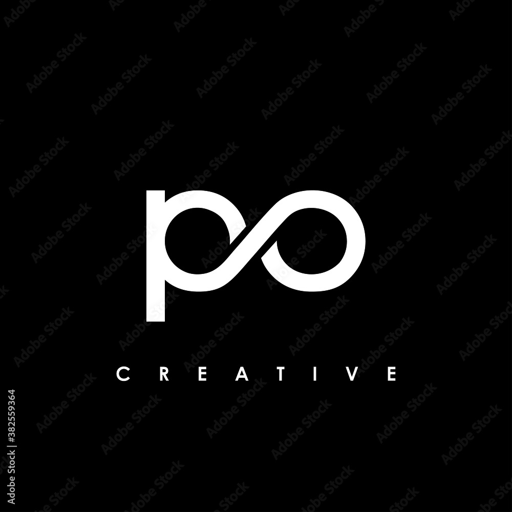 PO Letter Initial Logo Design Template Vector Illustration Stock Vector ...