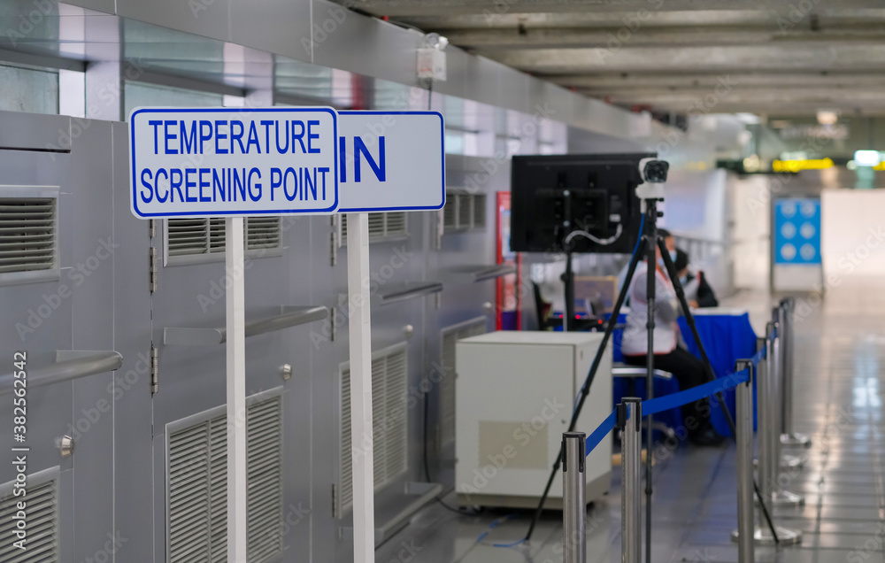 temperature screening point is check point for use temperature check ...