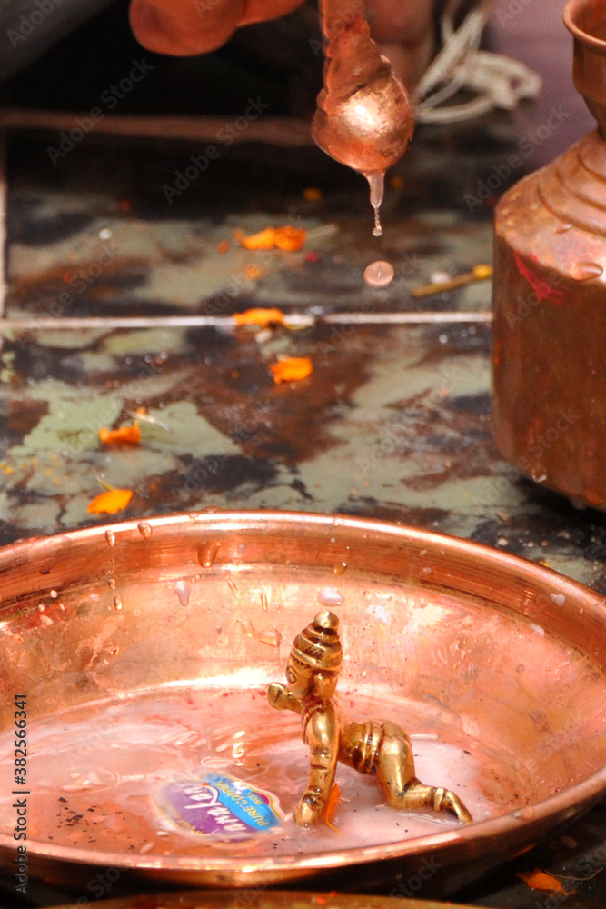 Praising the Hindu God Lord Krishna Stock Photo | Adobe Stock