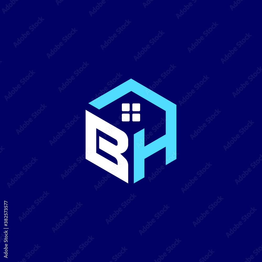 BH Letter Modern Real Estate and Property logo & Monogram Vector Icon ...
