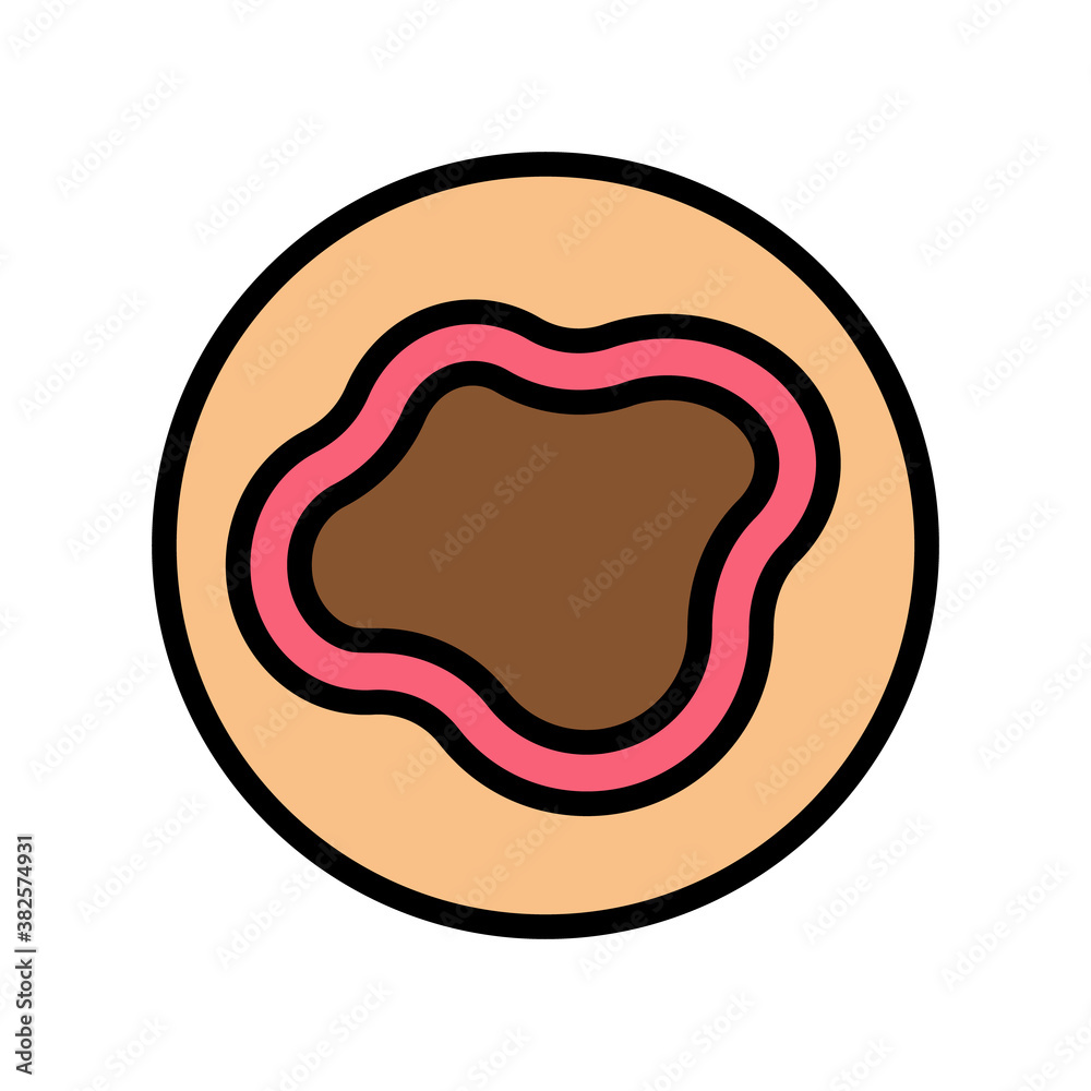 bruise skin disease color icon vector. bruise skin disease sign ...