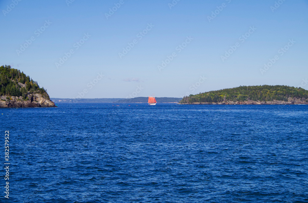 Beautiful nature and landscape scenery inside archipelago of small ...