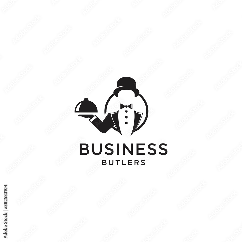 Business butlers logo design vector EPS10 Stock Vector | Adobe Stock