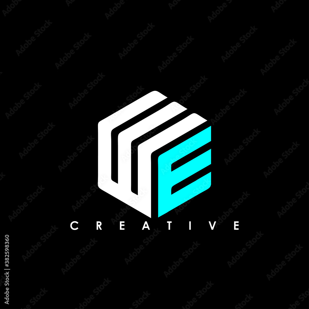 WE Letter Initial Logo Design Template Vector Illustration Stock Vector ...