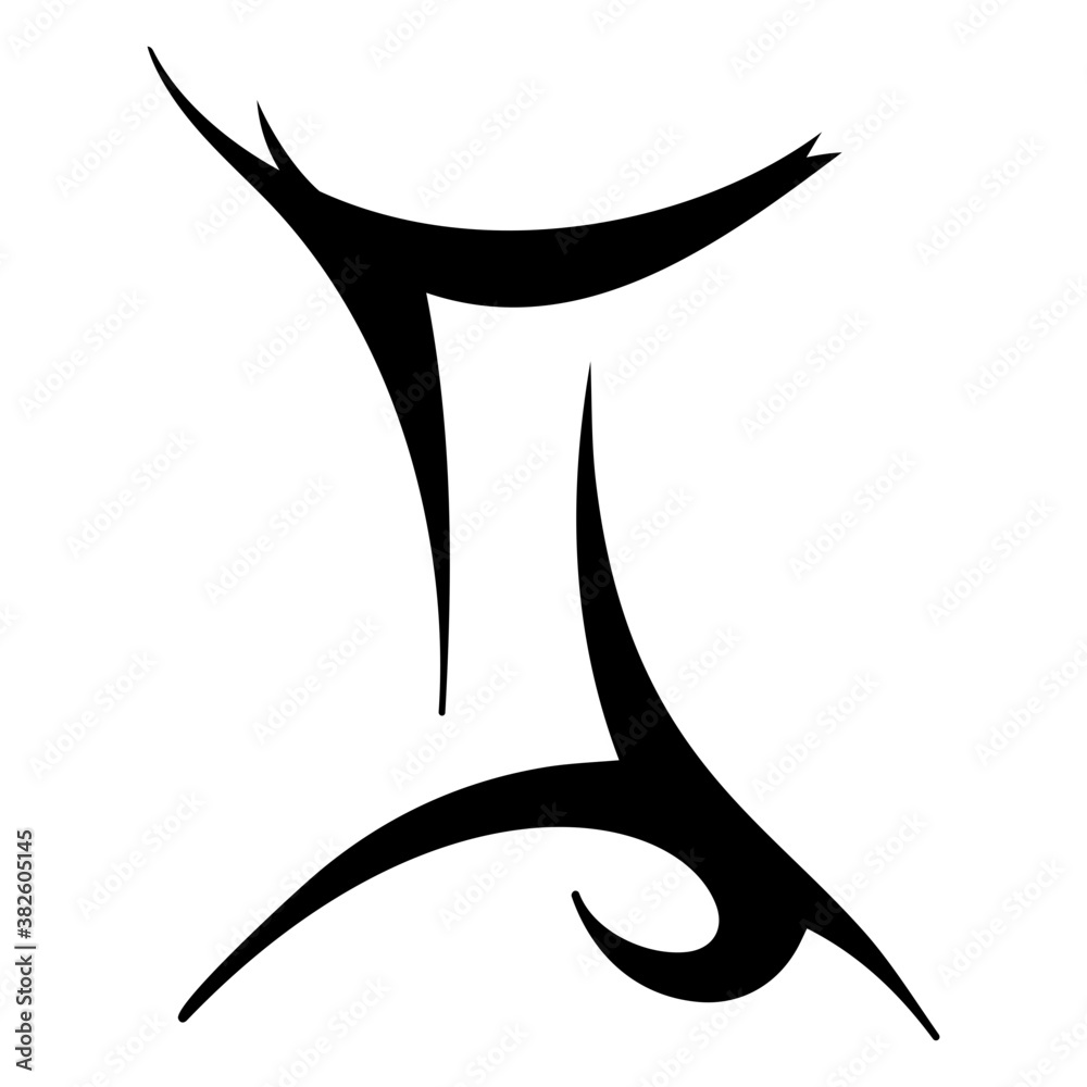 Gemini Symbol Vector Stock Vector | Adobe Stock