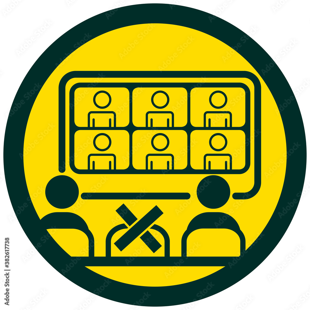 Office employees at local and remote hybrid meeting maintaining social ...