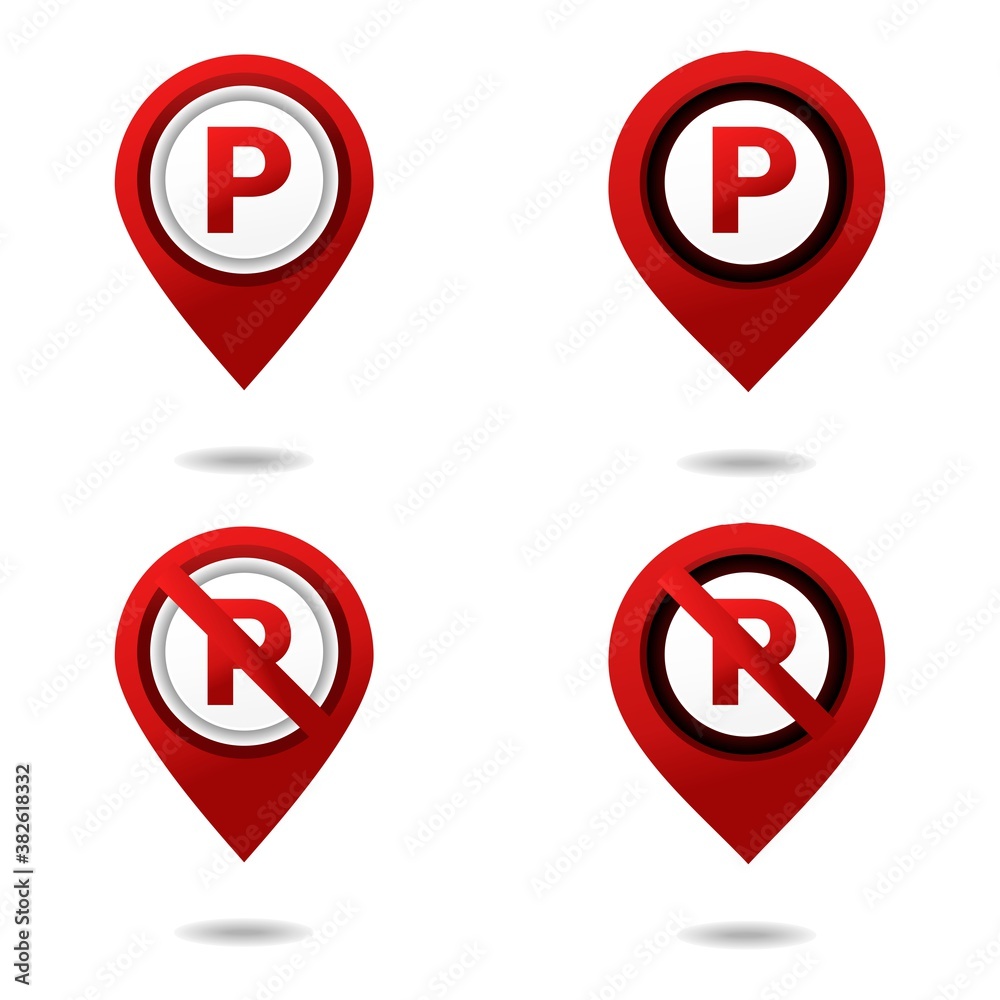 Parking pin location. Illustration vector Stock Vector | Adobe Stock