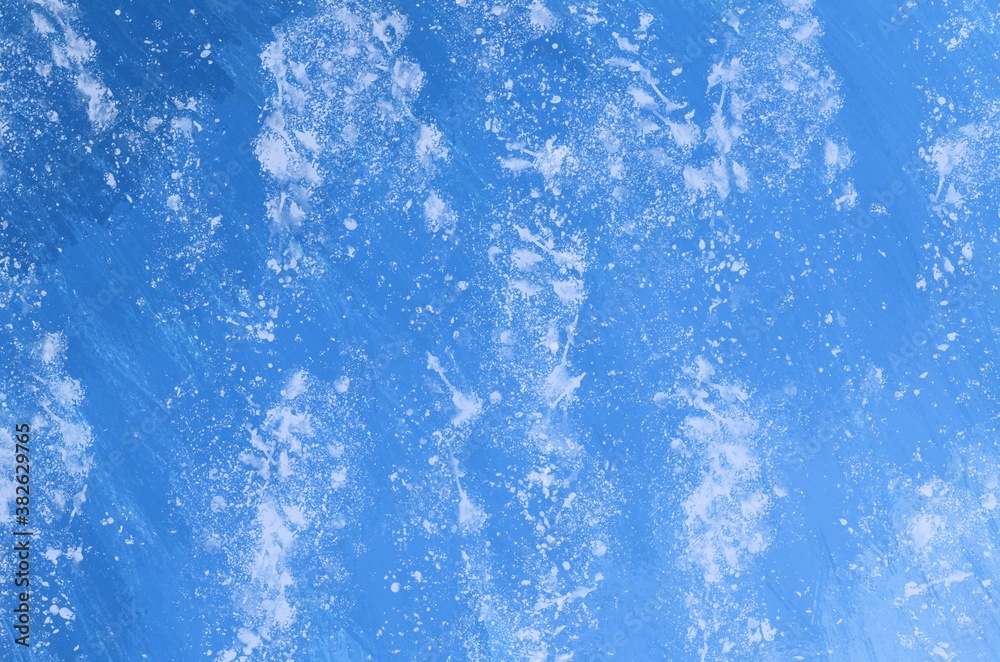 illustration in blue colors background on the theme of winter, snow ...