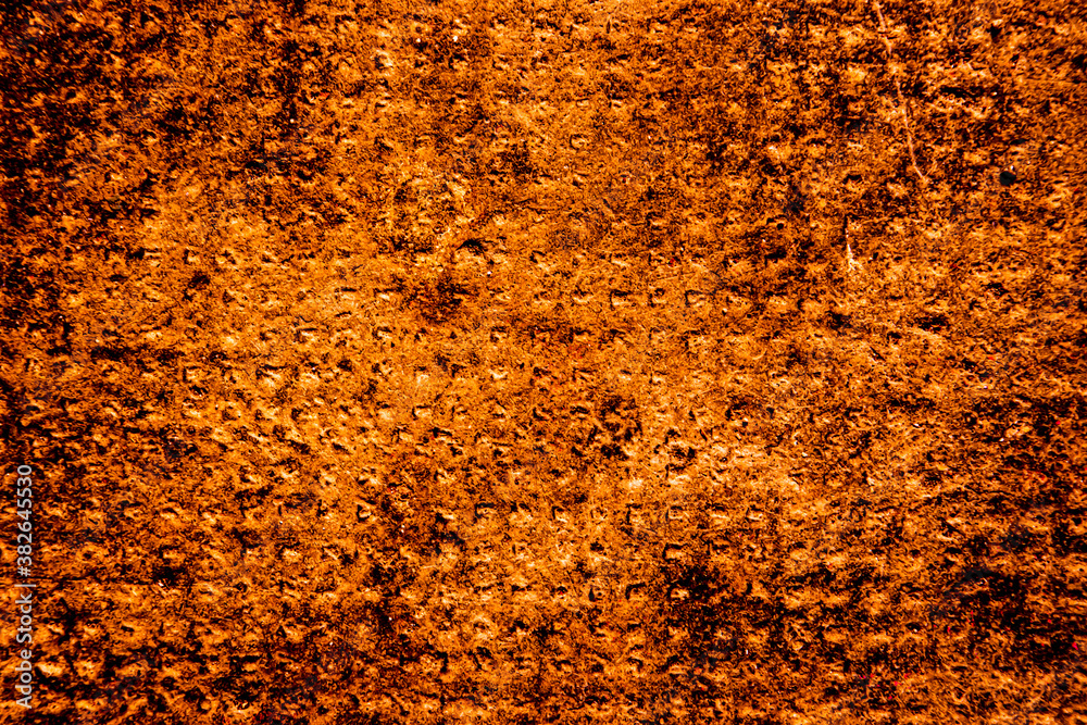 Copper colored wall texture background with textures of different ...
