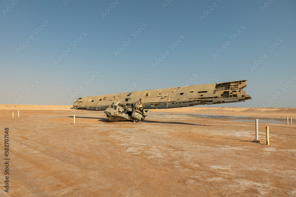Abandoned wreckage of a Catalina Seaplane near the Strait of Tiran on ...