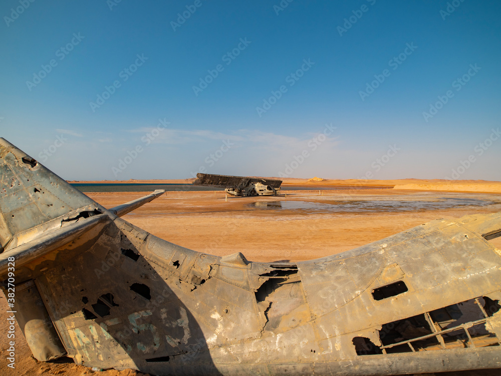 Abandoned wreckage of a Catalina Seaplane near the Strait of Tiran on ...