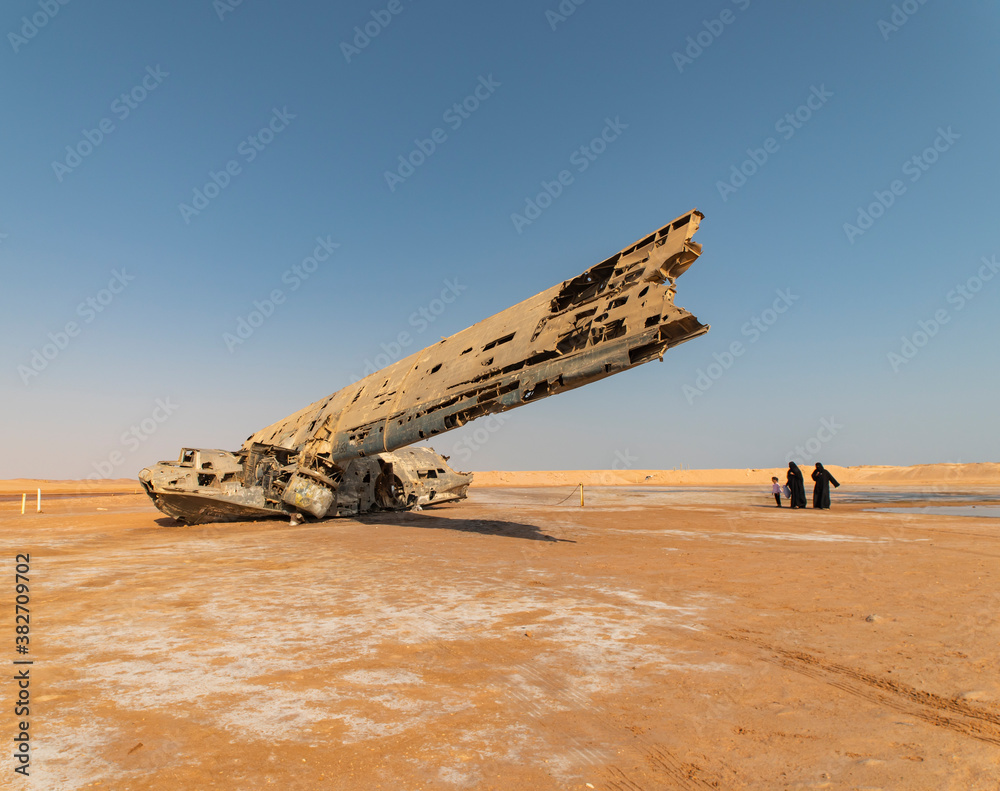 Abandoned wreckage of a Catalina Seaplane near the Strait of Tiran on ...