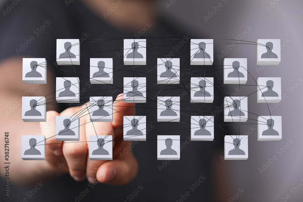 conference Digital Network and data concept team. Stock Photo | Adobe Stock