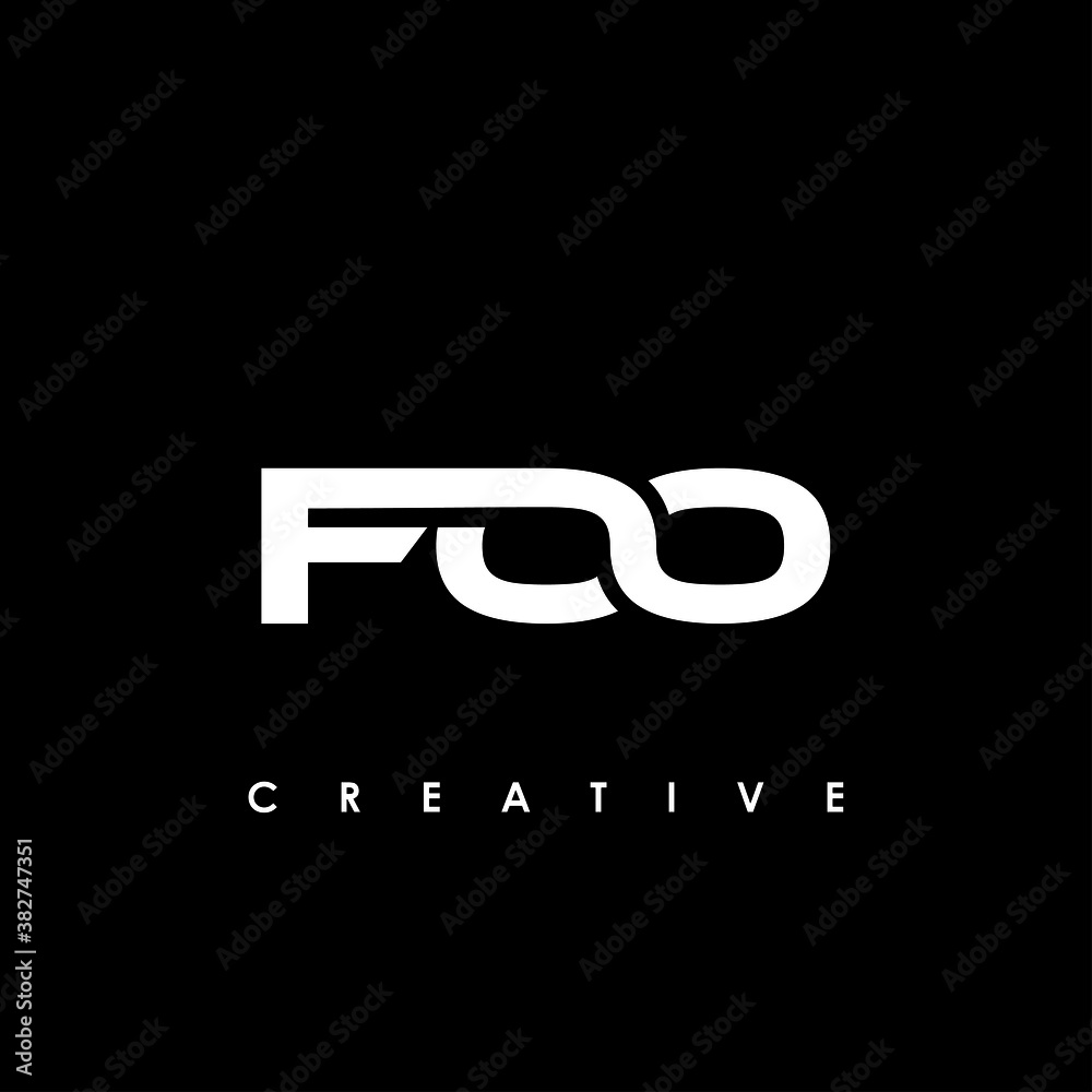 FOO Letter Initial Logo Design Template Vector Illustration Stock ...