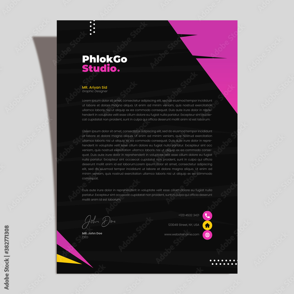 Letterhead Template Stock Vector Adobe Stock