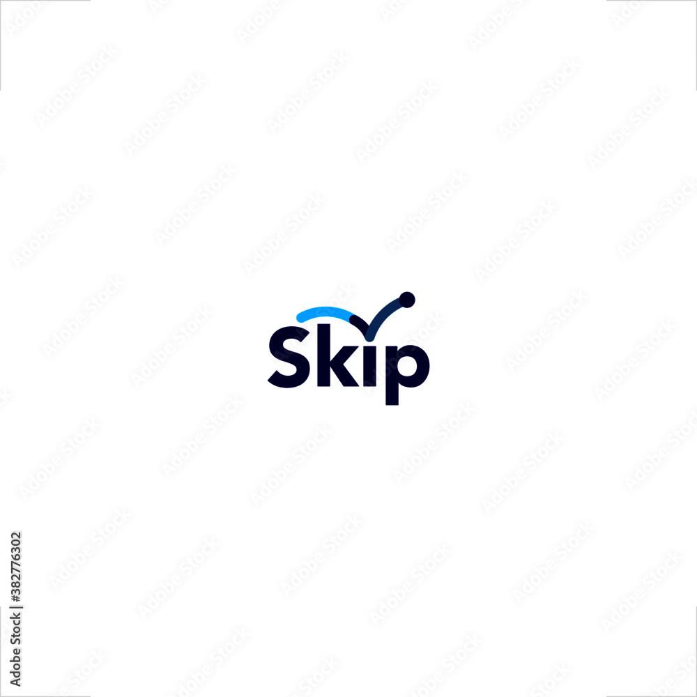 skip logo bouncing dot design Stock Vector | Adobe Stock