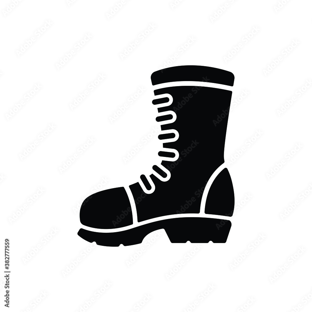 Combat shoe icon vector isolated on white, logo sign and symbol. Stock ...