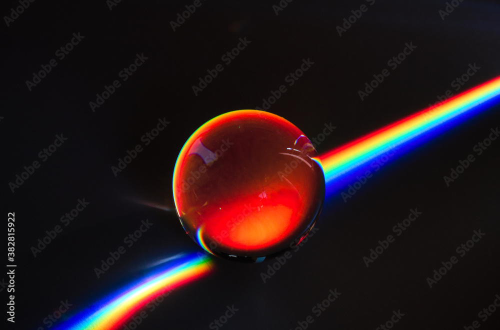Colors of the rainbow product of Broken light, showing the spectrum of ...