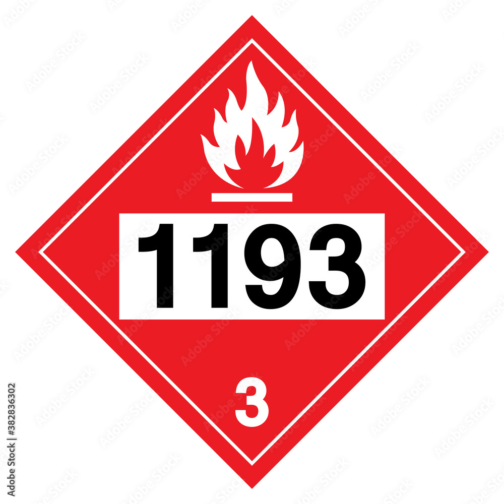 Ethyl Methyl Ketone UN1193 Symbol Sign, Vector Illustration, Isolate On ...