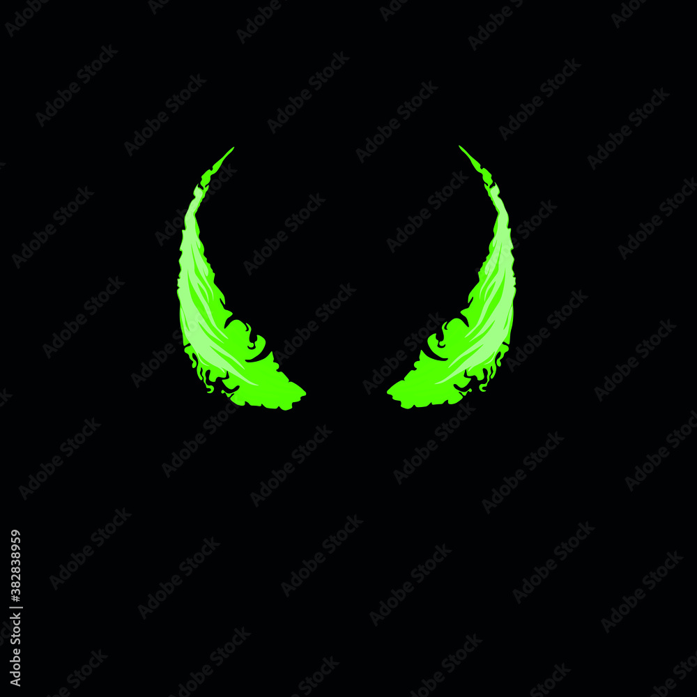 colourfull neon venom eyes on a black background Stock Vector | Adobe Stock