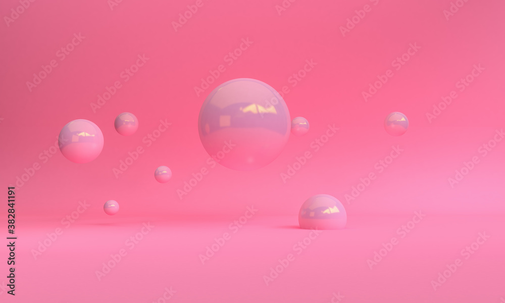 3d Pink color minimalist style design, Scene podium mock up ...
