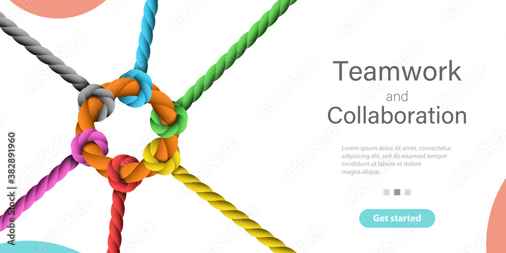 Teamwork and Collaboration. Vector Conceptual Illustration. Stock ...