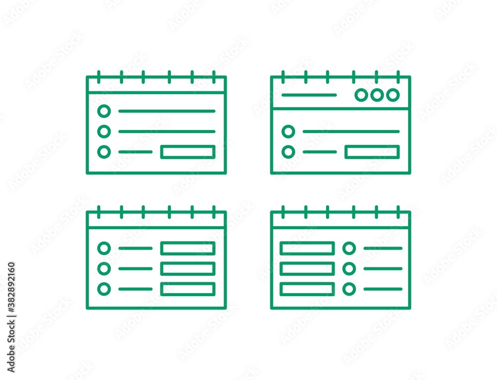 Notes and Memos Icons. Simplus series. Each icon is a single object ...