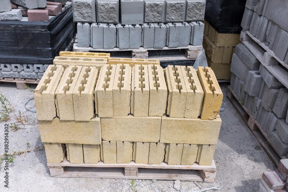 Industrial production of building cement pressed materials. High ...