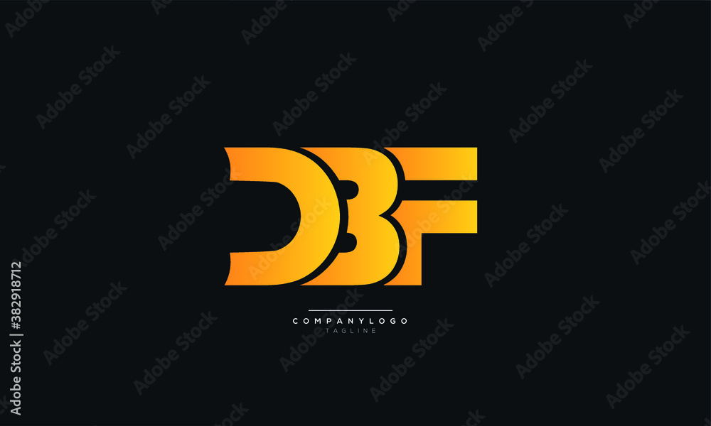 DBF Letter Business Logo Design Alphabet Icon Vector Monogram Stock ...