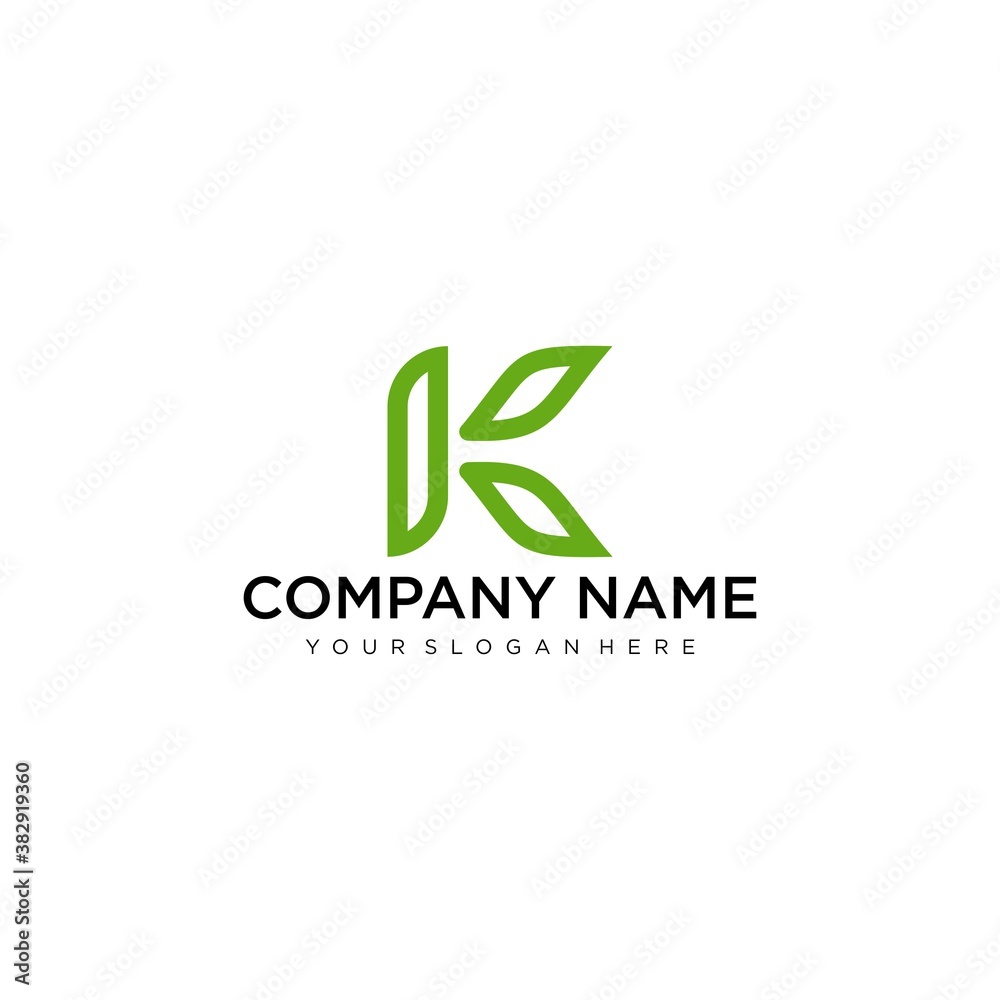 Letter K line logo design. Linear creative minimal monochrome monogram ...