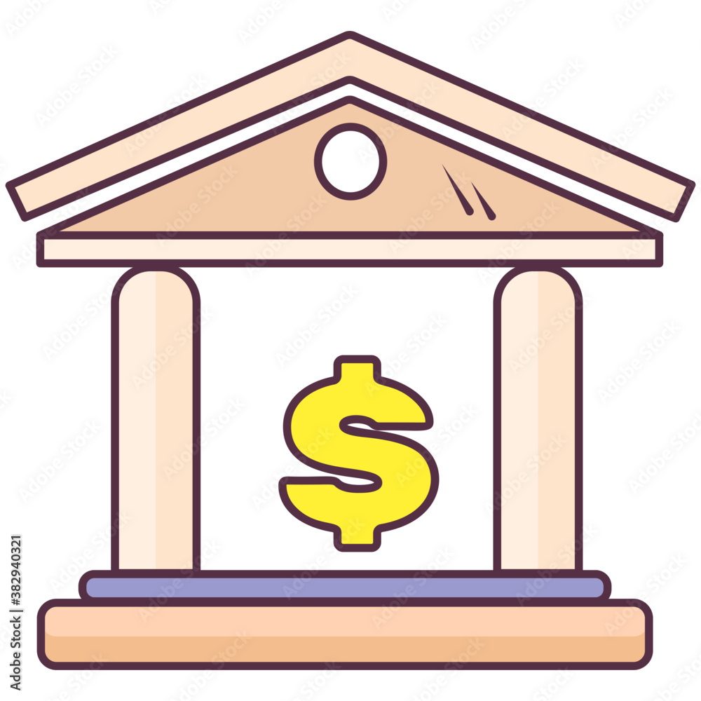 Bank Infrastructure Stock Vector | Adobe Stock