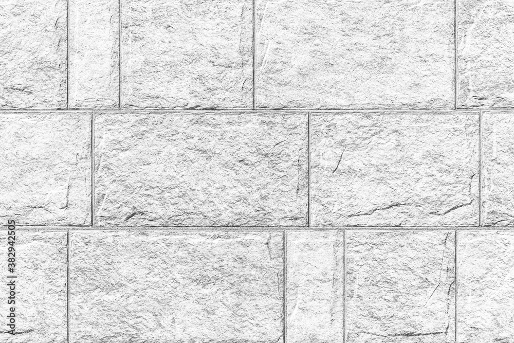 Block pattern of white stone cladding wall tile texture and seamless ...
