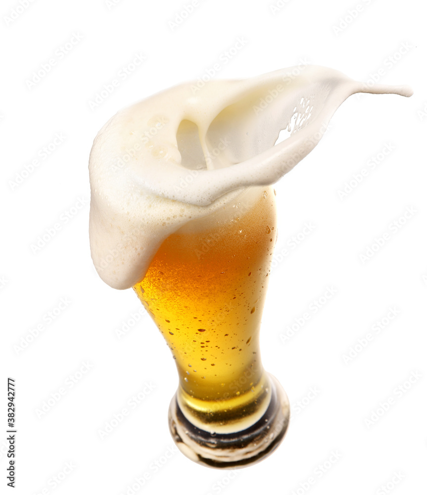 Golden beer splash Stock Photo | Adobe Stock