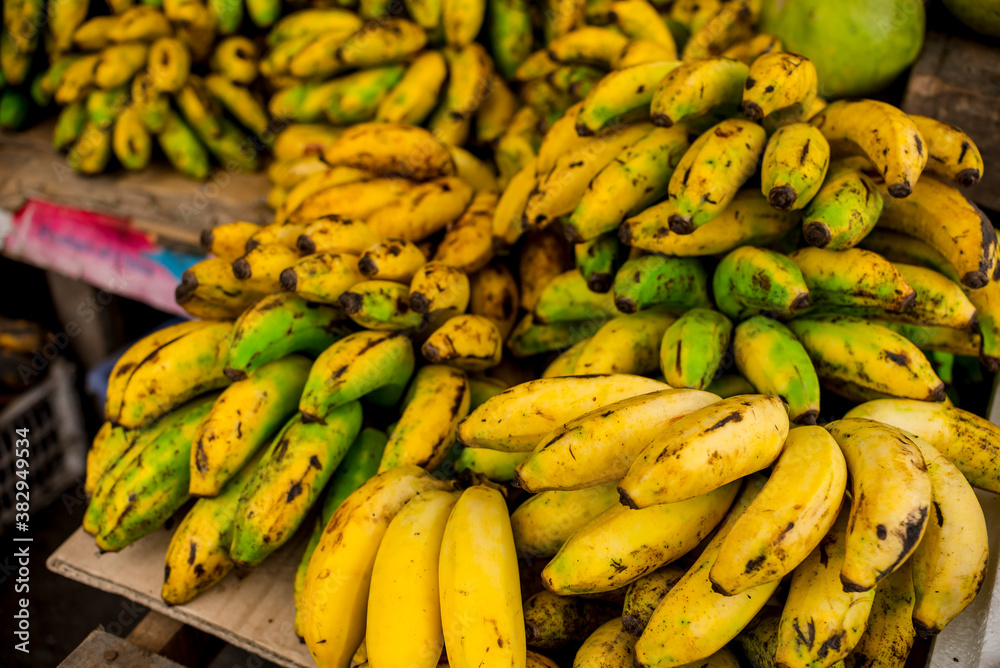 Lakatan bananas for sale at a local market in the Philippines. Stock ...