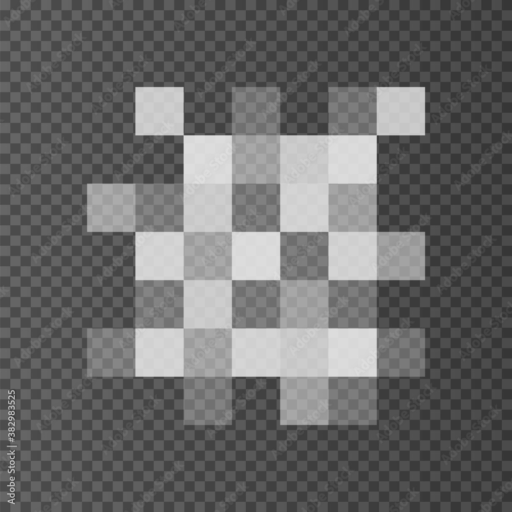 Pixel censored signs isolated on transparent background. Vector ...