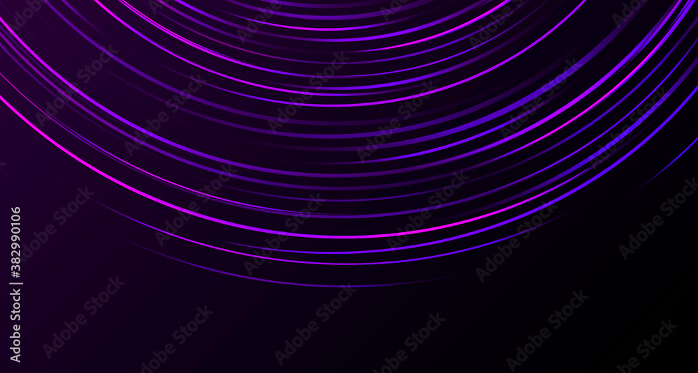Radial lines forming abstract magnetic wave, blue and purple colors on ...