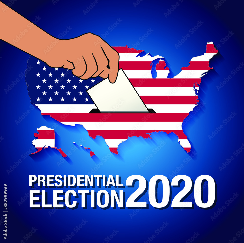Presidential Election 2020 in United States. Poster, card, banner and ...
