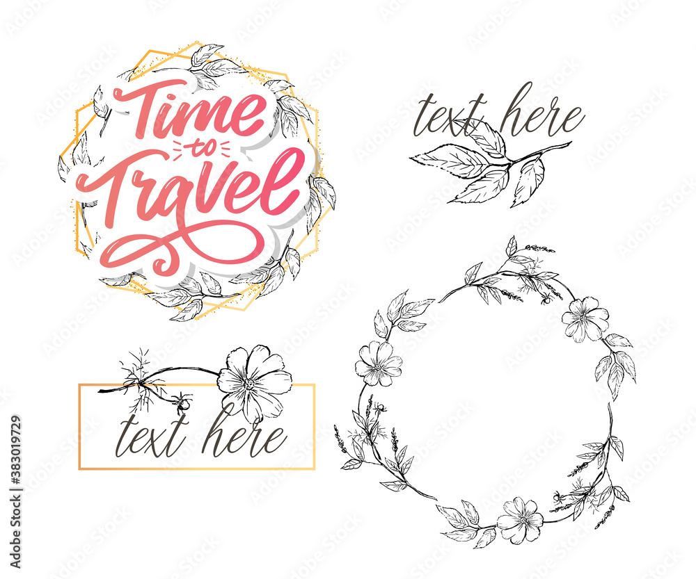 Travel life style inspiration quotes lettering. Motivational typography ...