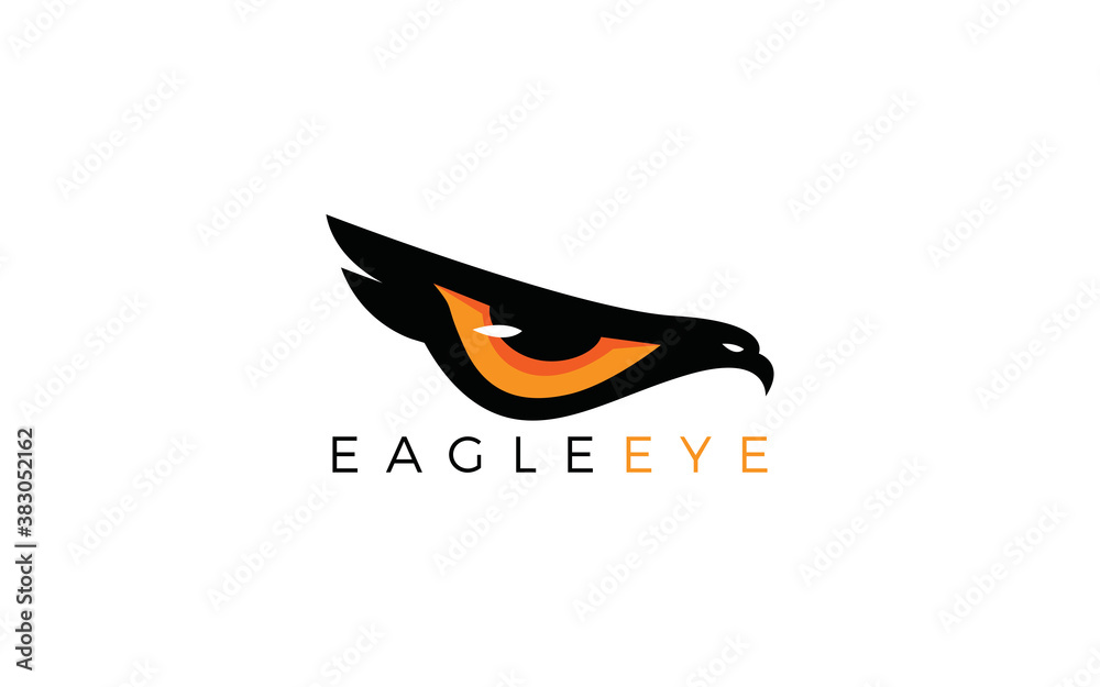 Eagle logo forming eyes that are staring sharply Stock Vector | Adobe Stock